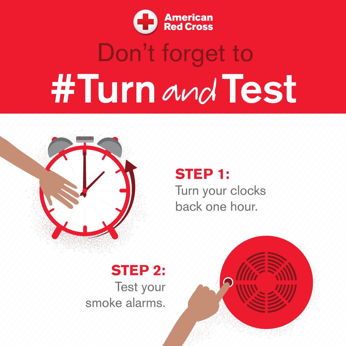 Red Cross asks you to TEST your smoke alarms as you TURN your clocks ...