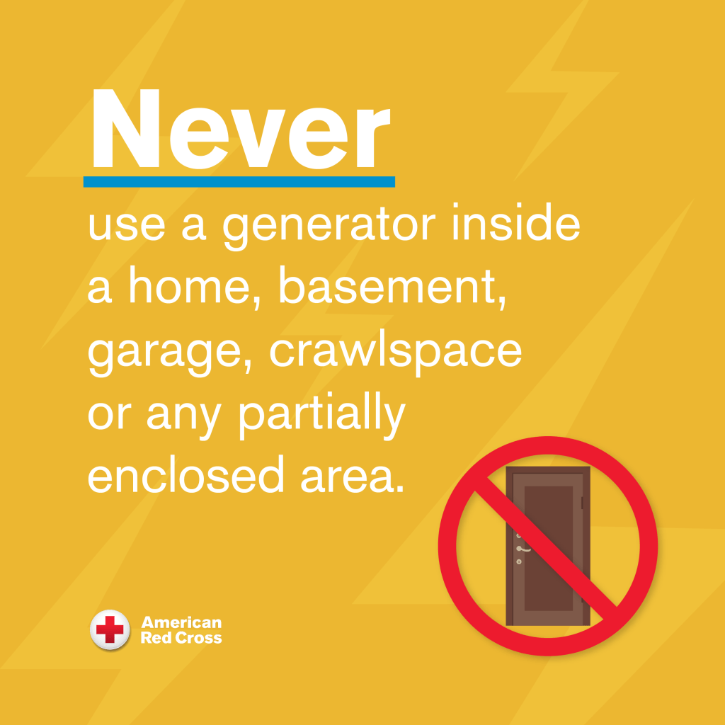 Using a Generator at Home – Texas Gulf Coast American Red Cross